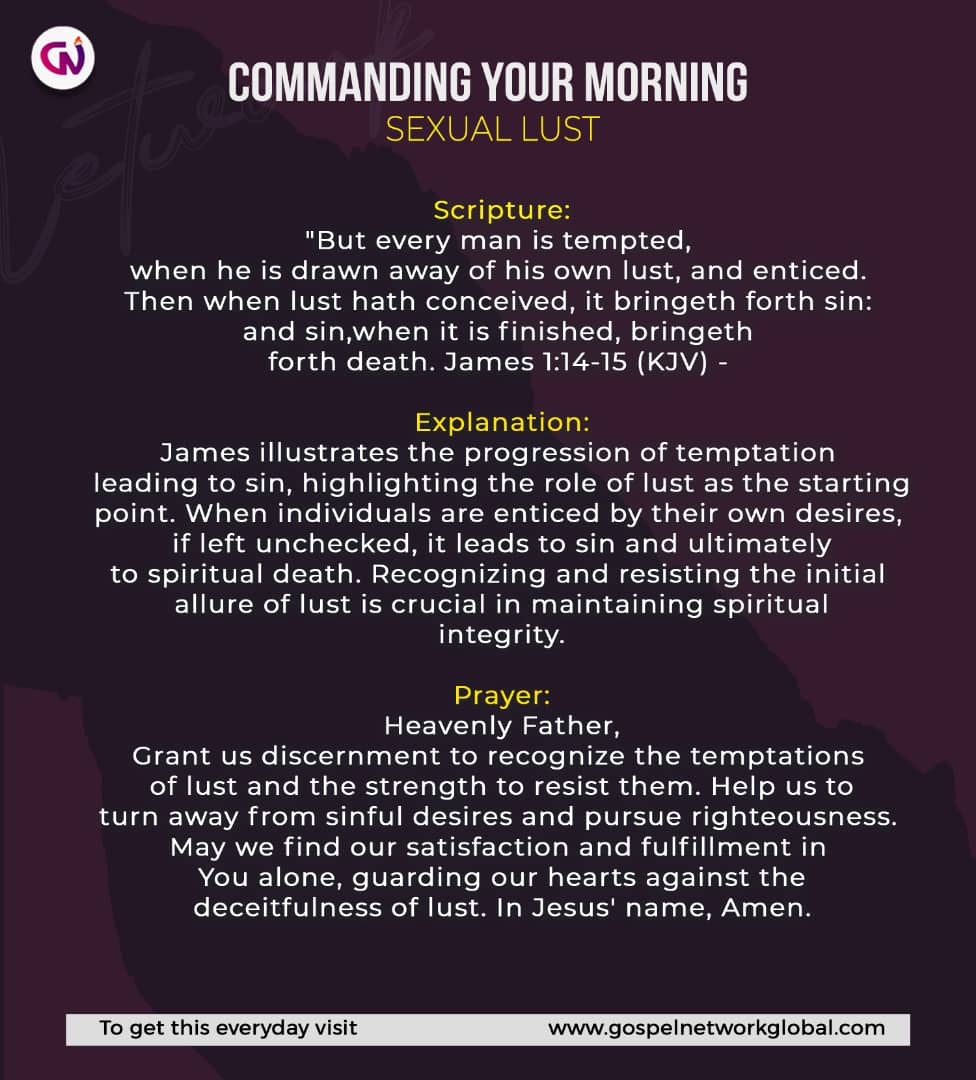 Commanding Your Morning devotion 12/04/2024 - gospelnetworkglobal.com