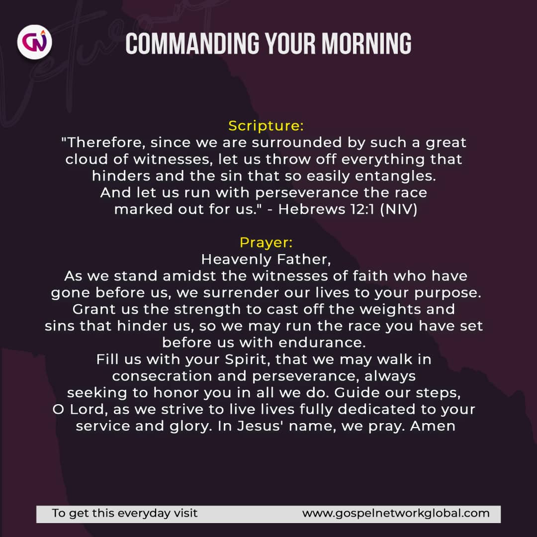 Commanding Your Morning devotion 18/05/2024 - gospelnetworkglobal.com